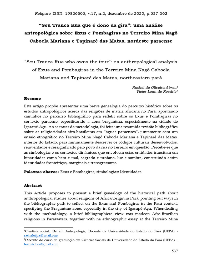 Religare-2020.2-08.-Dossi-Rachel-De-Oliveira-E-Victor - Docx Tranca-Rua No para | PDF ...