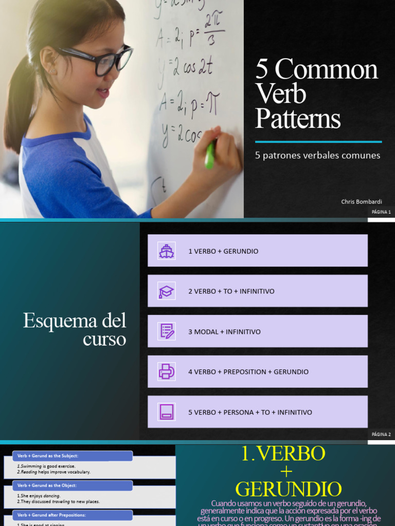 5 Common Verb Patterns | PDF | Verbo | Ciencia cognitiva