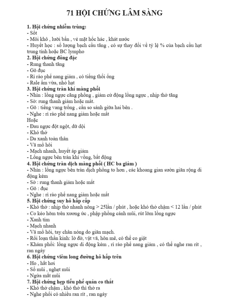 71 H I CH NG Lâm Sàng | PDF