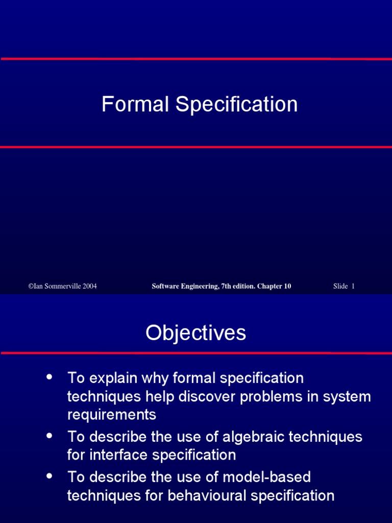 CH 10 | Download Free PDF | Formal Methods | Specification (Technical Standard)