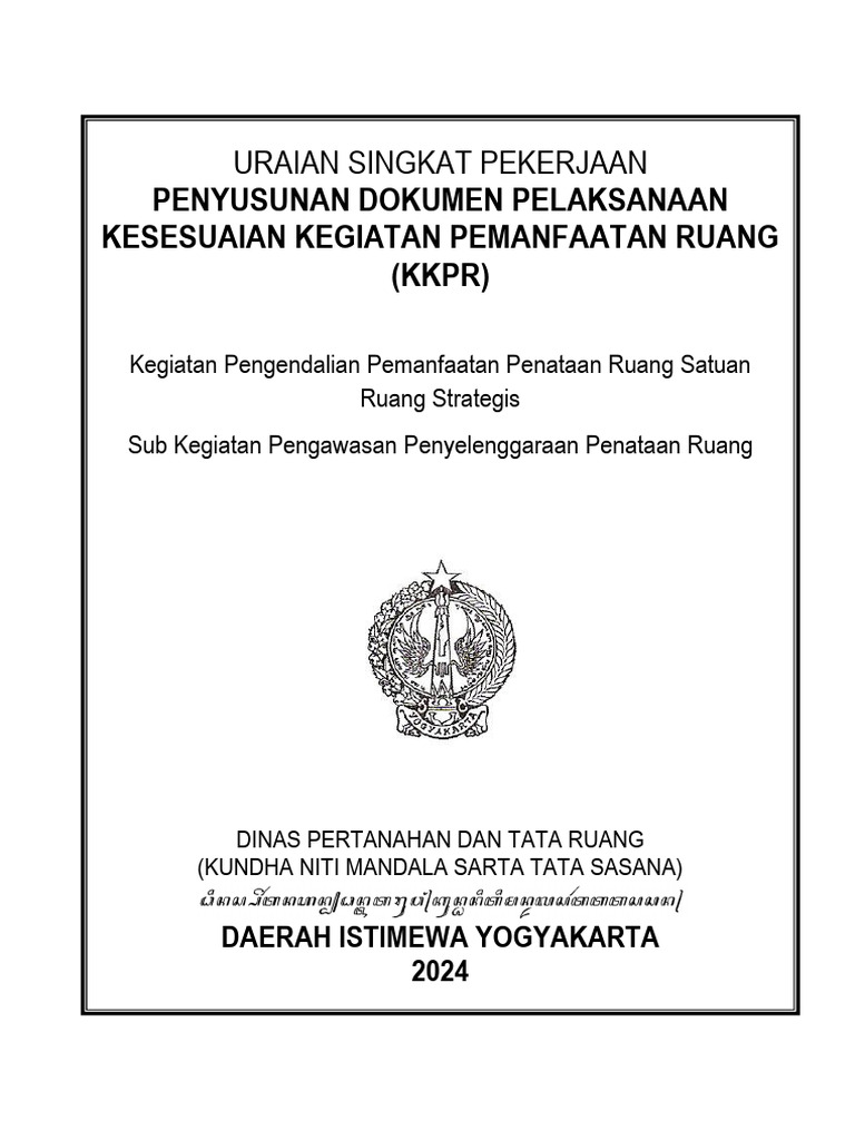 KKPR DIY 2024: Tata Ruang & Izin | PDF