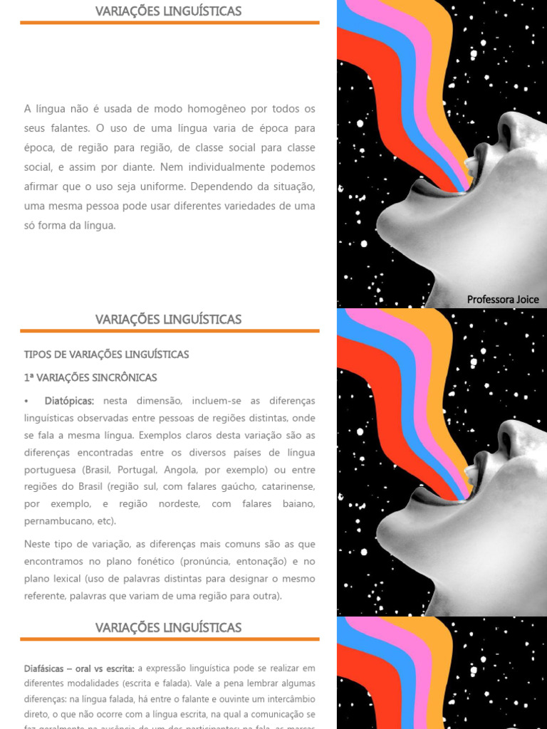 Variações Linguísticas | PDF | Linguística | Comunicação humana