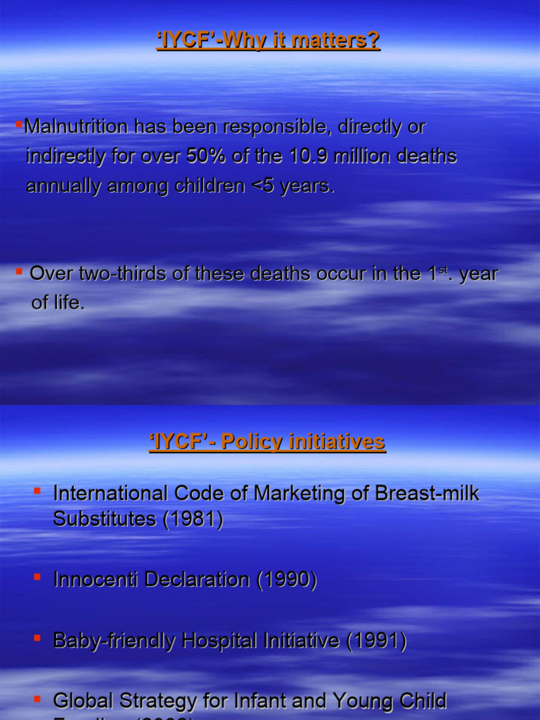 utf-8''IYCF Presentation-2 | PDF