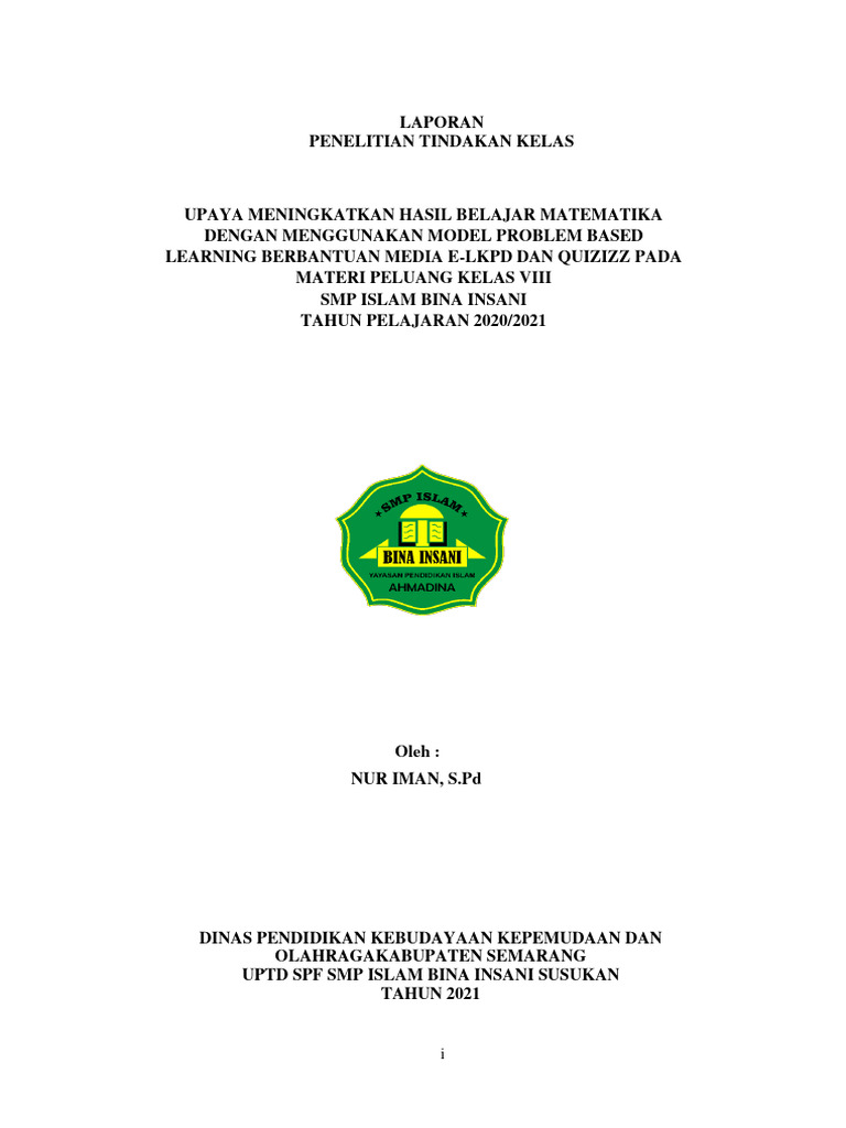 PTK Nur Iman 2021 | PDF