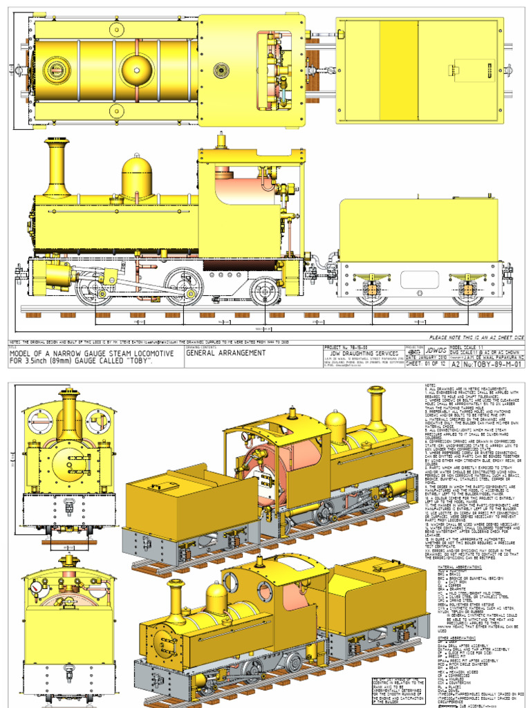 Toby - The Simple 0-4-2NG Tank Loco - in 3.5" Gauge | PDF | Pump | Screw