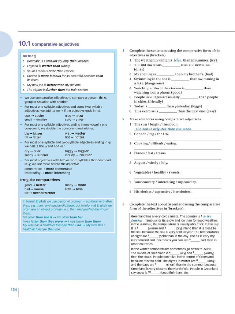 Comparative Adjs | PDF