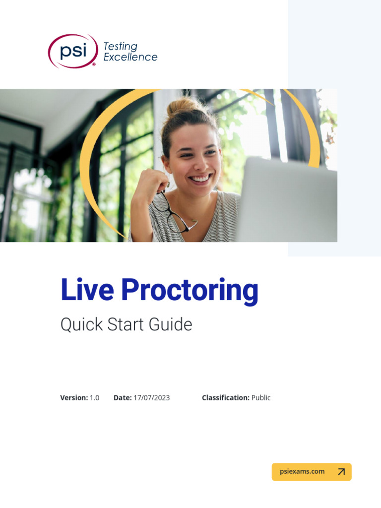 PM Live Proctoring Quick Start Guide | PDF