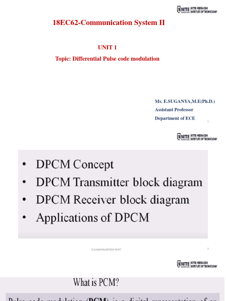 Differential Pulse Code Modulation | PDF