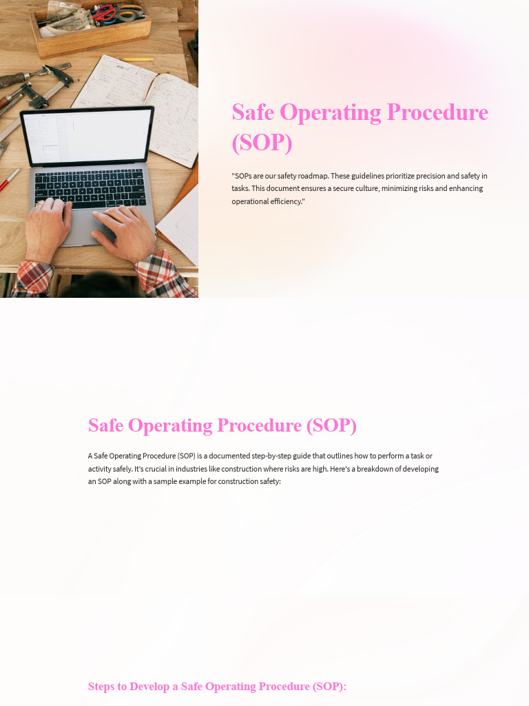 Safe Operating Procedures for Machinery | PDF | Risk | Safety