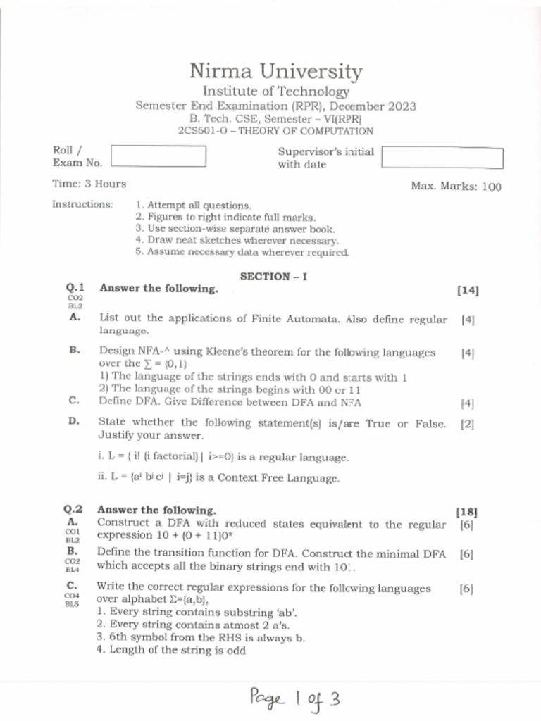 2CS601-O RPR December 2023 | PDF