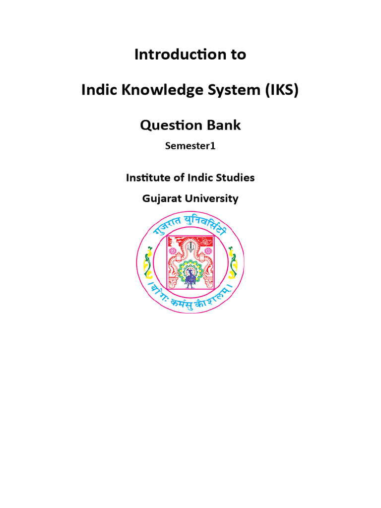 IKS Question Bank English | PDF | Vedas | Vedanta