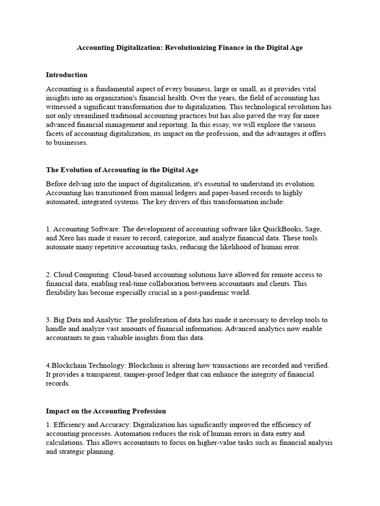 Digitalization in Accounting Practices | PDF | Cloud Computing | Accounting