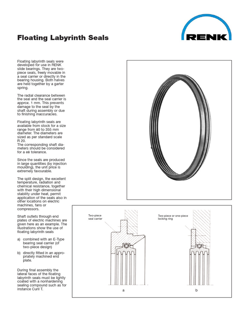 Renk Tds Floating Labyrinth Seal en | PDF | Engineering Tolerance ...