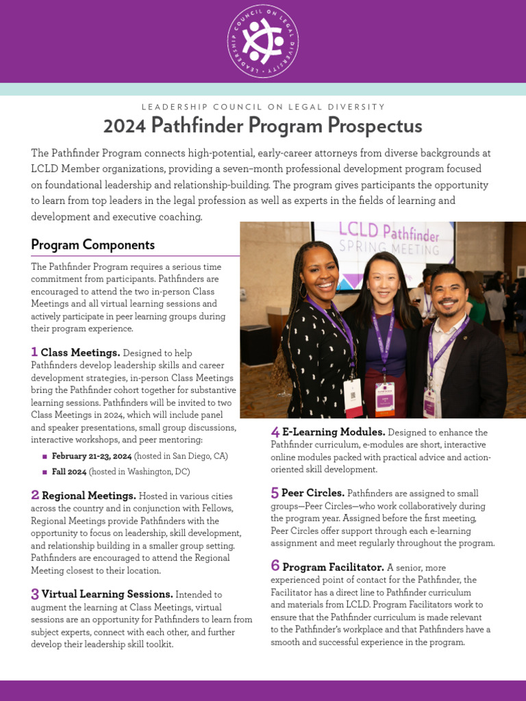 2024 LCLD Pathfinder Program Prospectus | PDF | Educational Technology | Mentorship