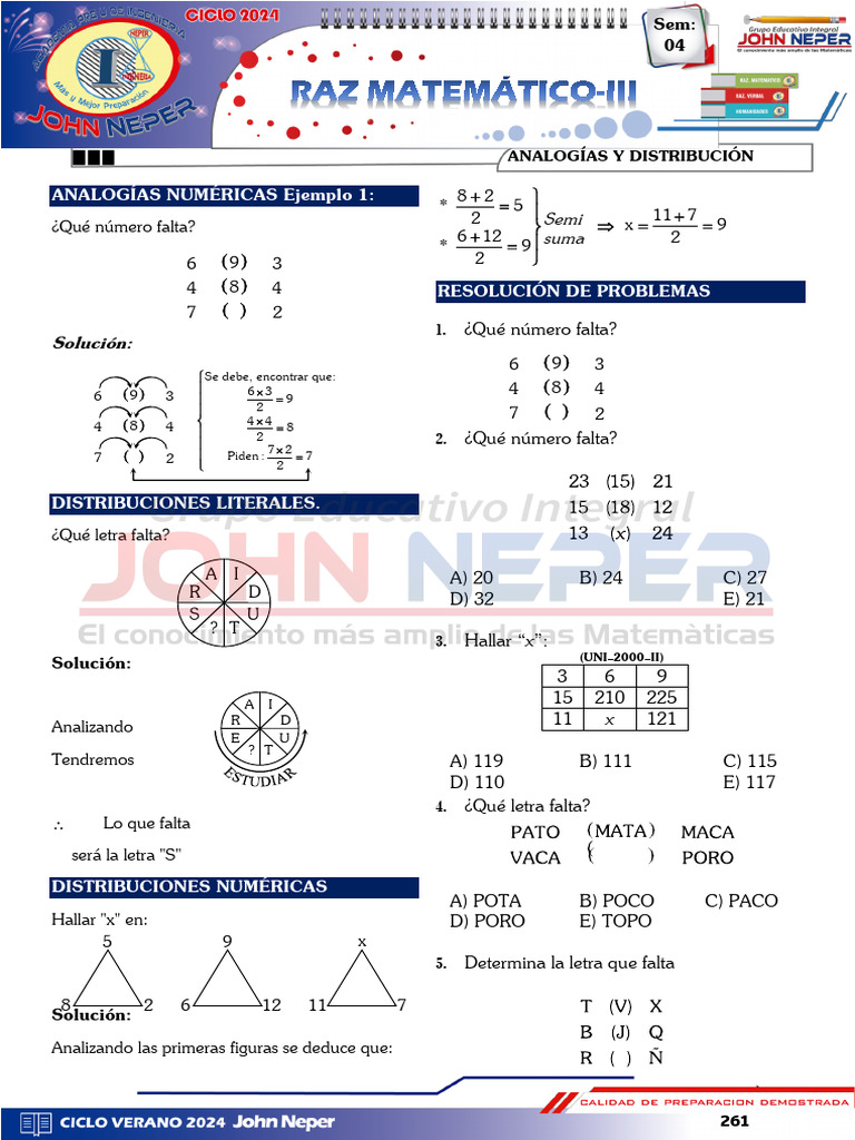 4s Raz Mat LLL | PDF | Ajedrez