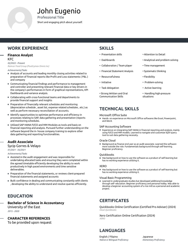 John's Resume | PDF | Quick Books | Computing