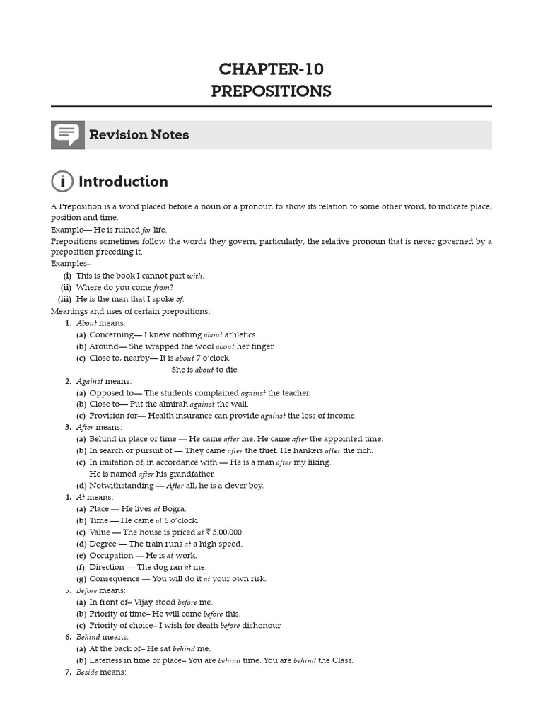 Chapter 10 | PDF | Preposition And Postposition | Linguistic Morphology