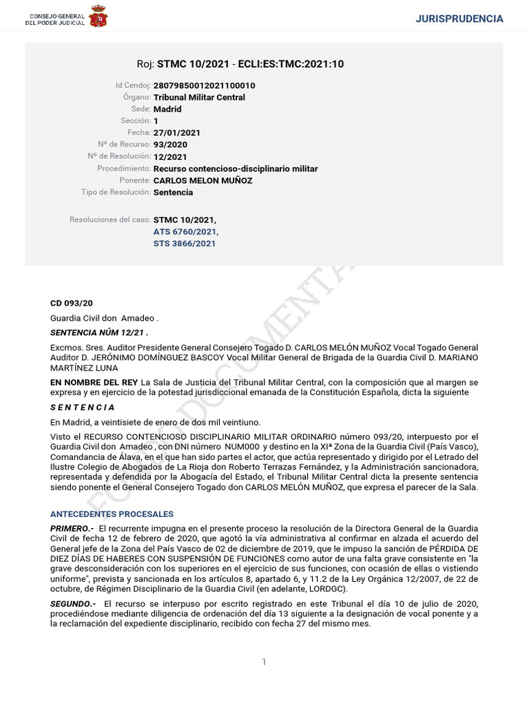 STMC 10 2021 | PDF | Estatuto de limitaciones | Disciplinas
