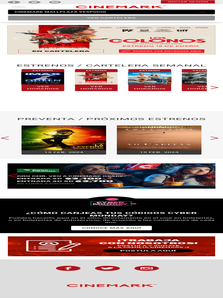 ¡Bienvenido A Cinemark Chile! | PDF
