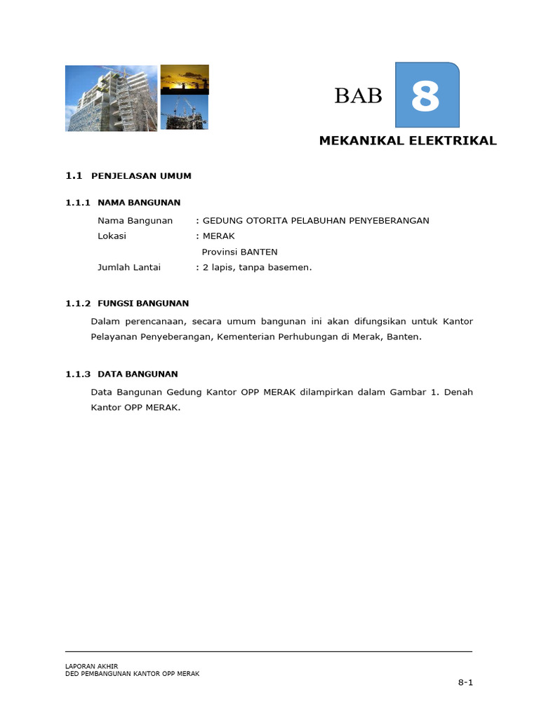 BAB 8 Mekanikal Elektrikal | PDF
