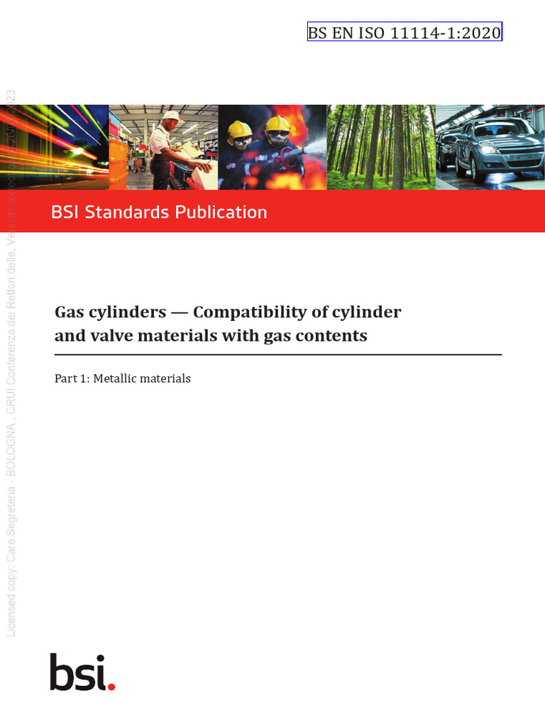 ISO 11114-1:2020 Gas Cylinder Standards | PDF | Corrosion | Steel