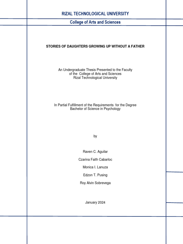 Stories of Daughters Growing Up Without Father | PDF | Adolescence ...