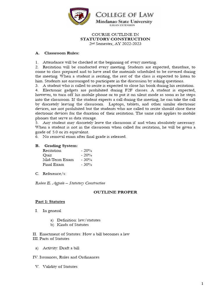 StatCon Syllabus | PDF