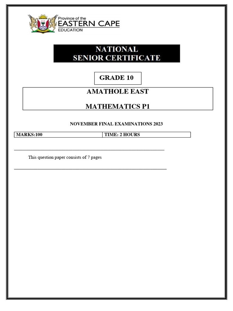 Maths p1 Final Exams 2023 | PDF | Asymptote | Spin (Physics)