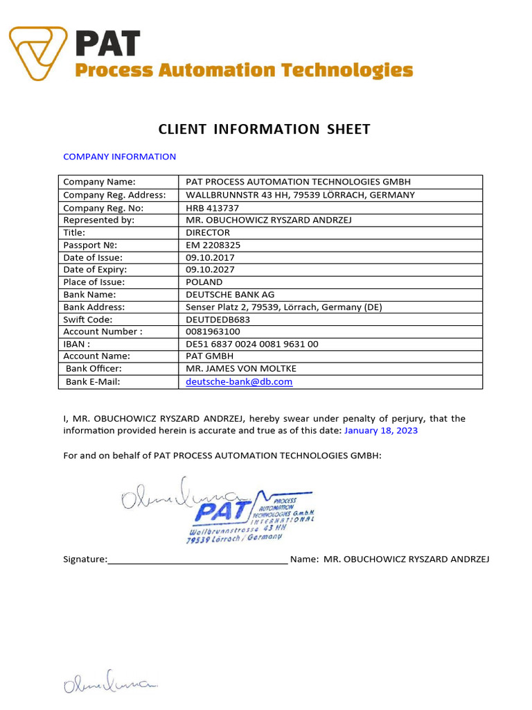 +cis Pat GMBH 18.01.2023+ | PDF