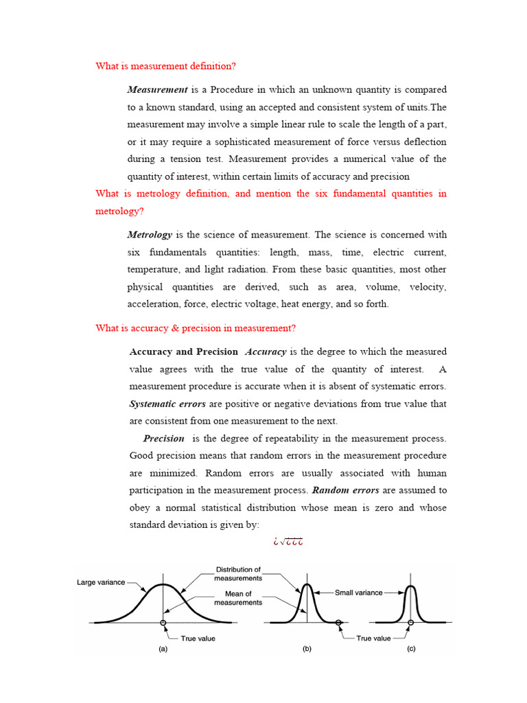 Revision | Download Free PDF | Measurement | Accuracy And Precision