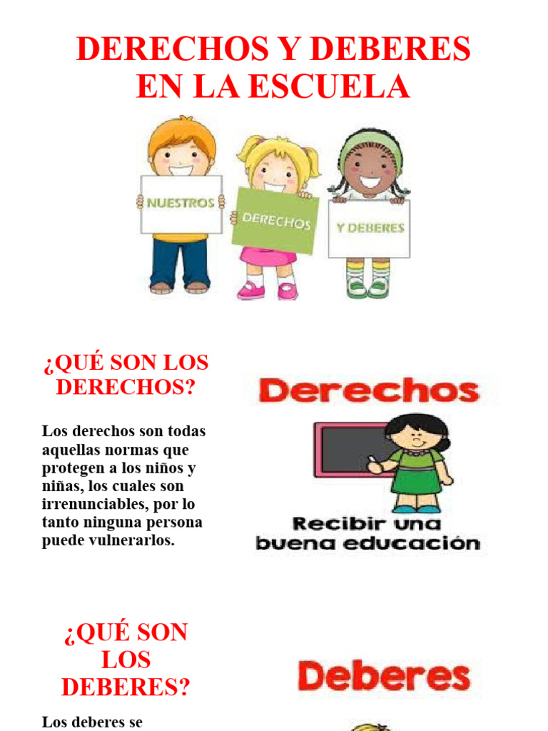 Derechos y Deberes en la Escuela | PDF | Estilo de vida