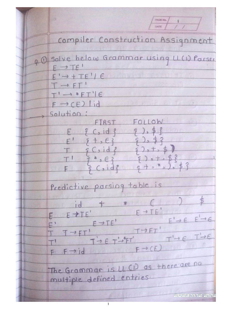 Compiler Construction | PDF