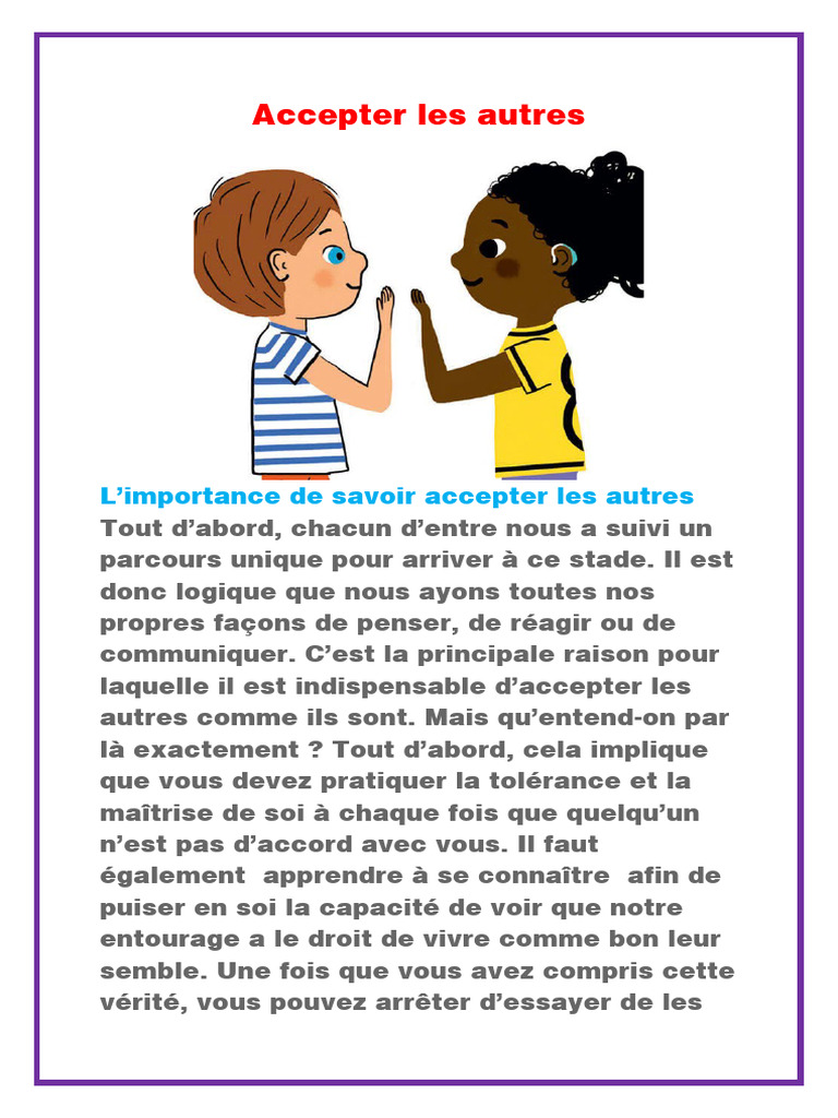 Accepter Les Autres | PDF