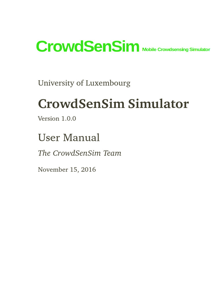 CrowdSenSim Manual | PDF | Virtual Machine | Simulation