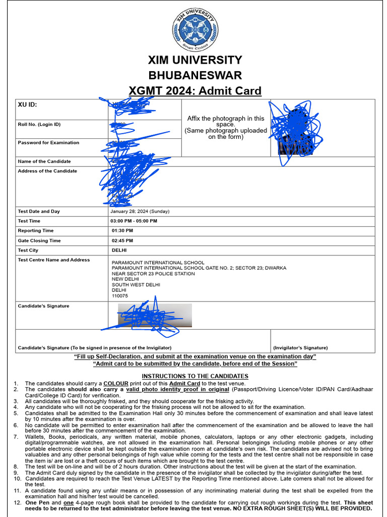 Xim University Bhubaneswar XGMT-2024 | PDF