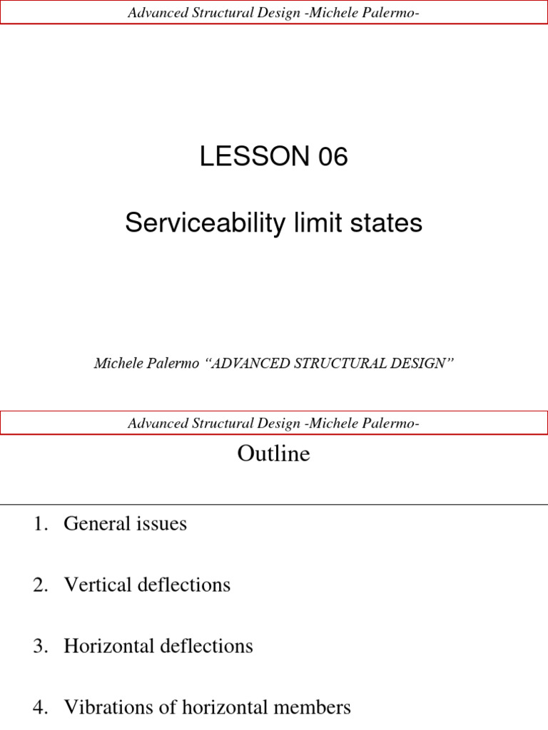 ASD Lesson06 - Steel - SLS | PDF | Beam (Structure) | Hertz