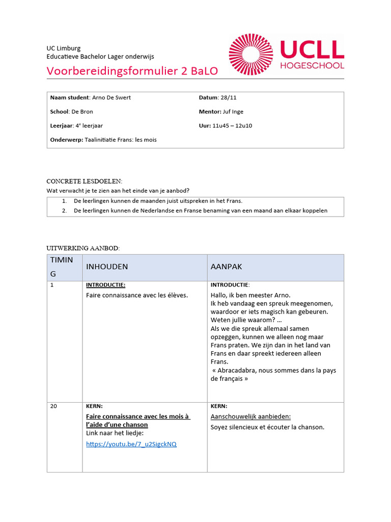 LVB Taalinitiatie Frans | PDF