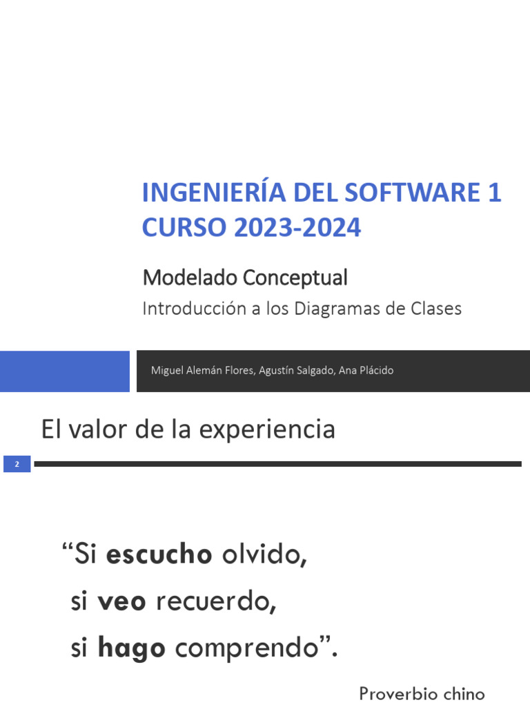 01 Modelado Conceptual 2023 2024 | PDF | Objeto (informática ...