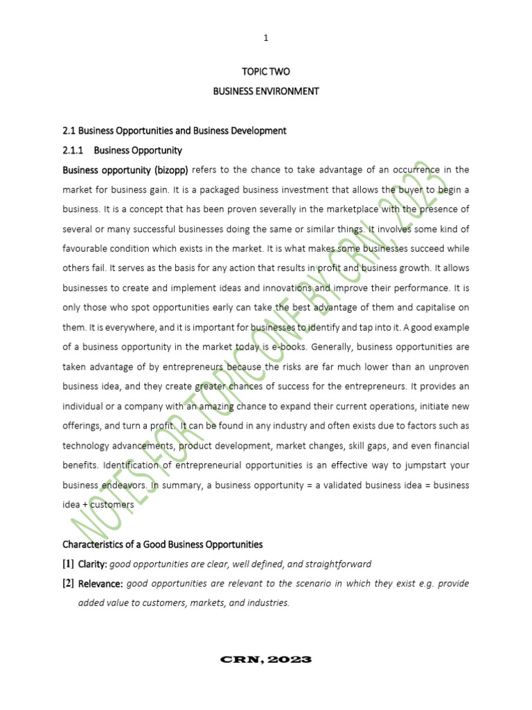 Entrepreneurship Notes | Download Free PDF | Feasibility Study ...