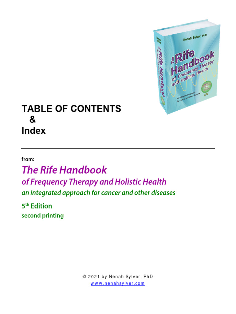 Rife Handbook 5th Ed TOC & Index | Download Free PDF | Alternative Medicine | Vaccines