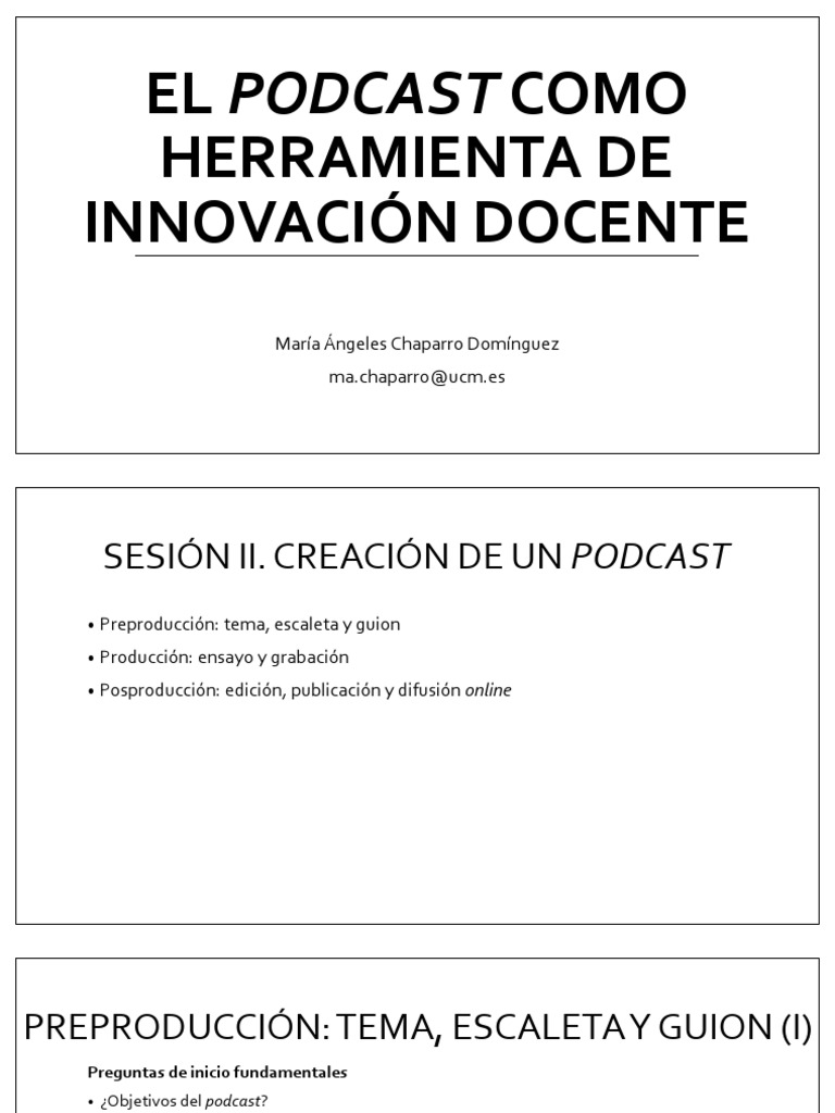 Creación de Un Podcast | PDF