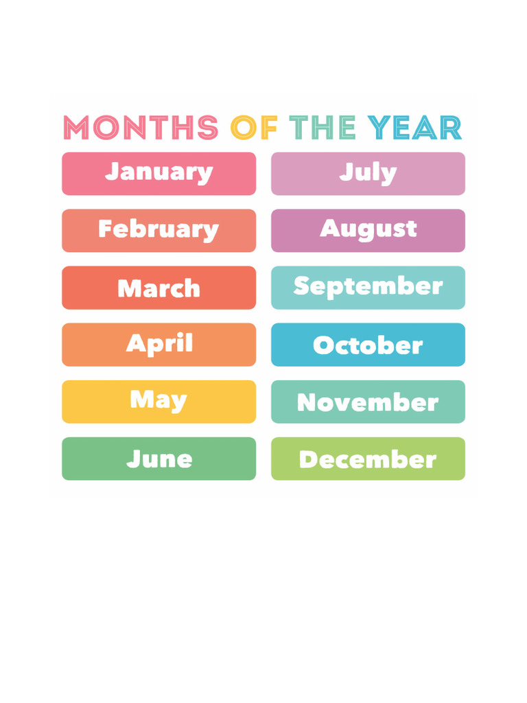 Days Of The Week And Month Pdf