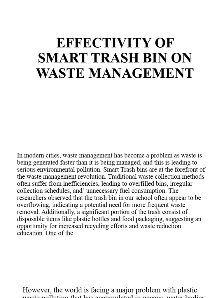 Presentation 1 RSRCH Title | PDF | Waste | Waste Management