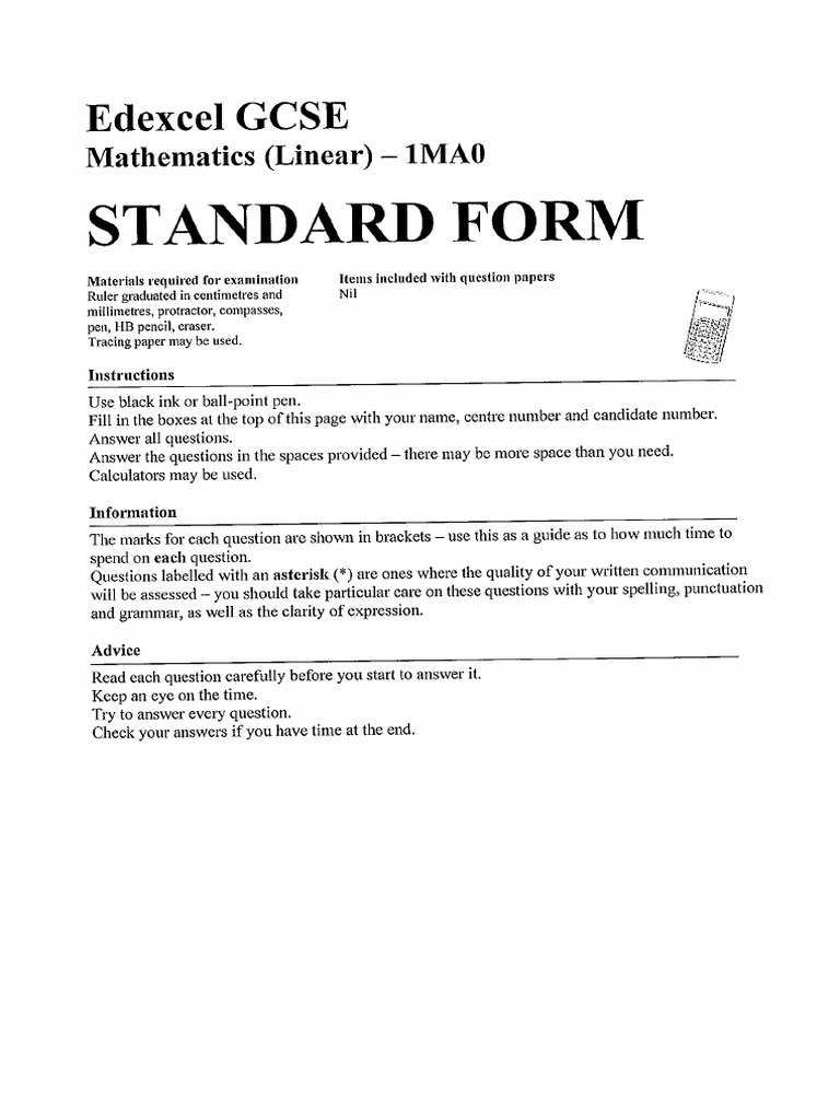 82 - Standard-Form Ans | PDF