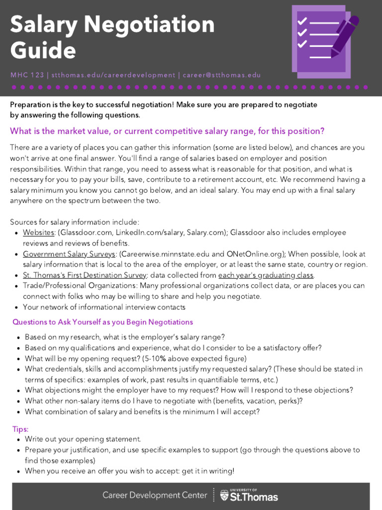 Career Salary Negotiation Guide | PDF | Salary | Employment