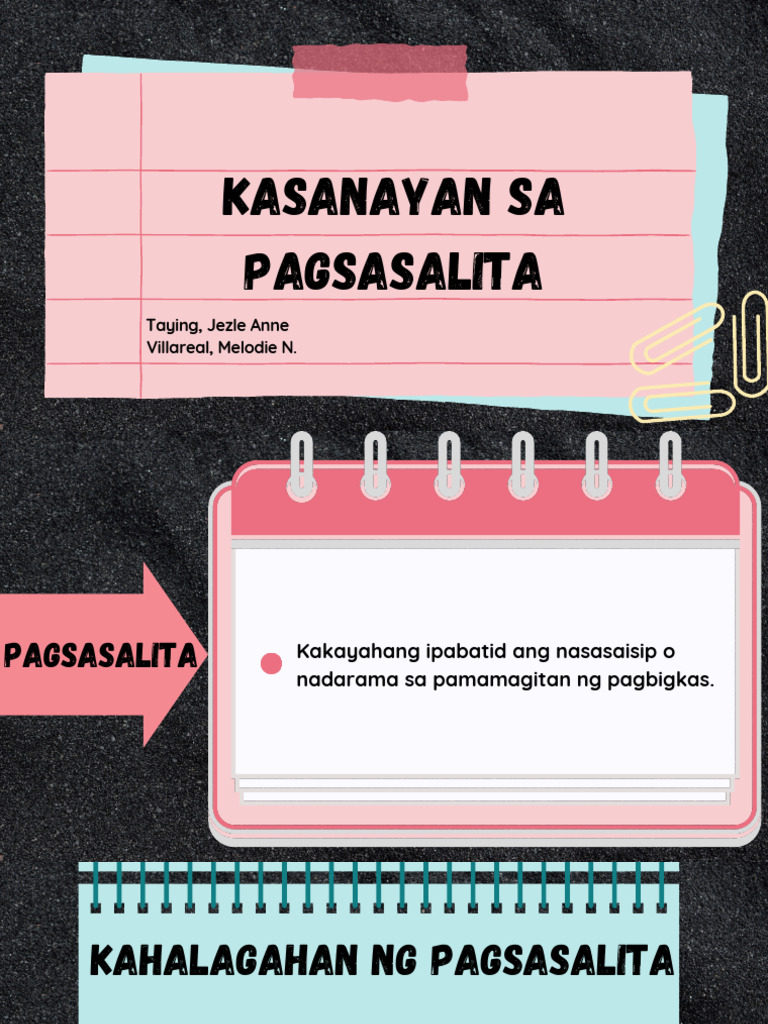 Kasanayan Sa Pagsasalita | PDF