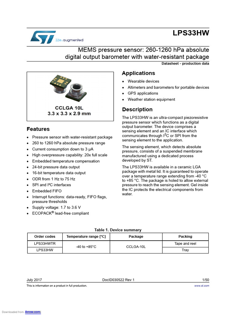 Lps 33 HW | PDF | Sensor | Electrical Engineering