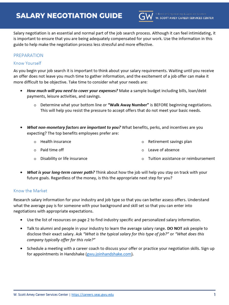 FY21 SEAS Salary Negotiation Guide 1 | PDF | Salary | Negotiation