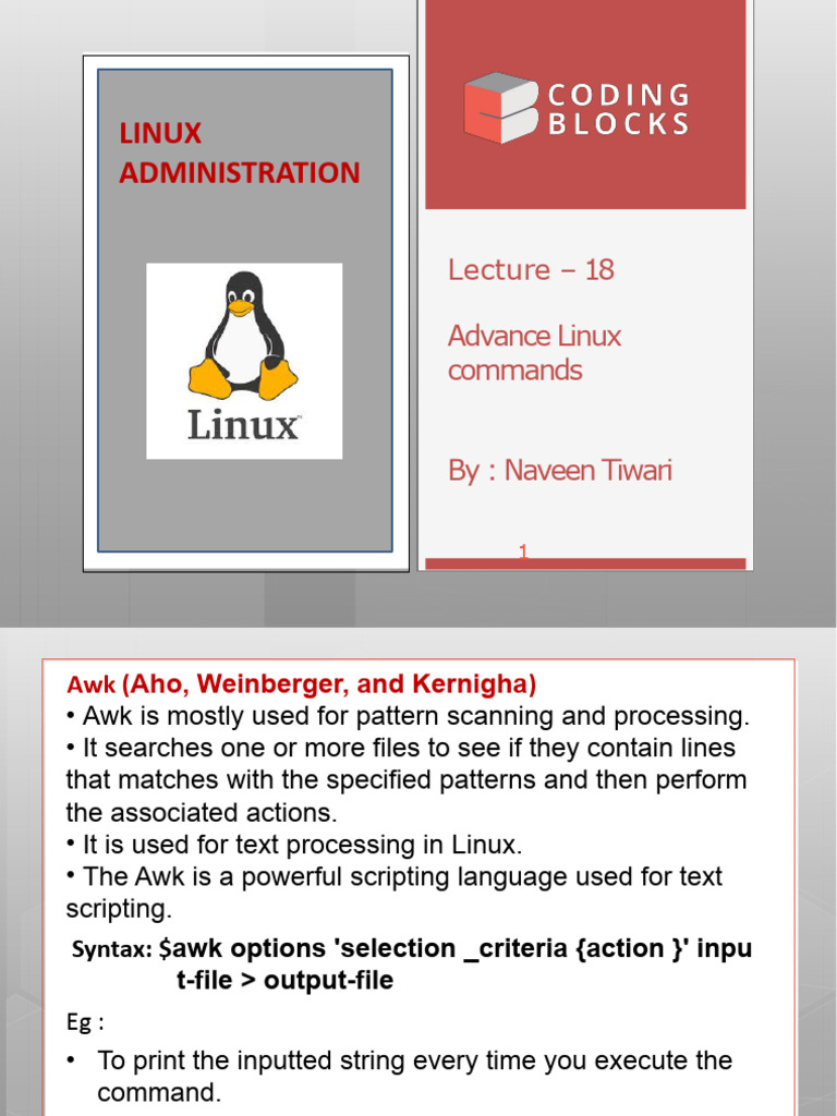 Advanced Linux Commands Guide | PDF