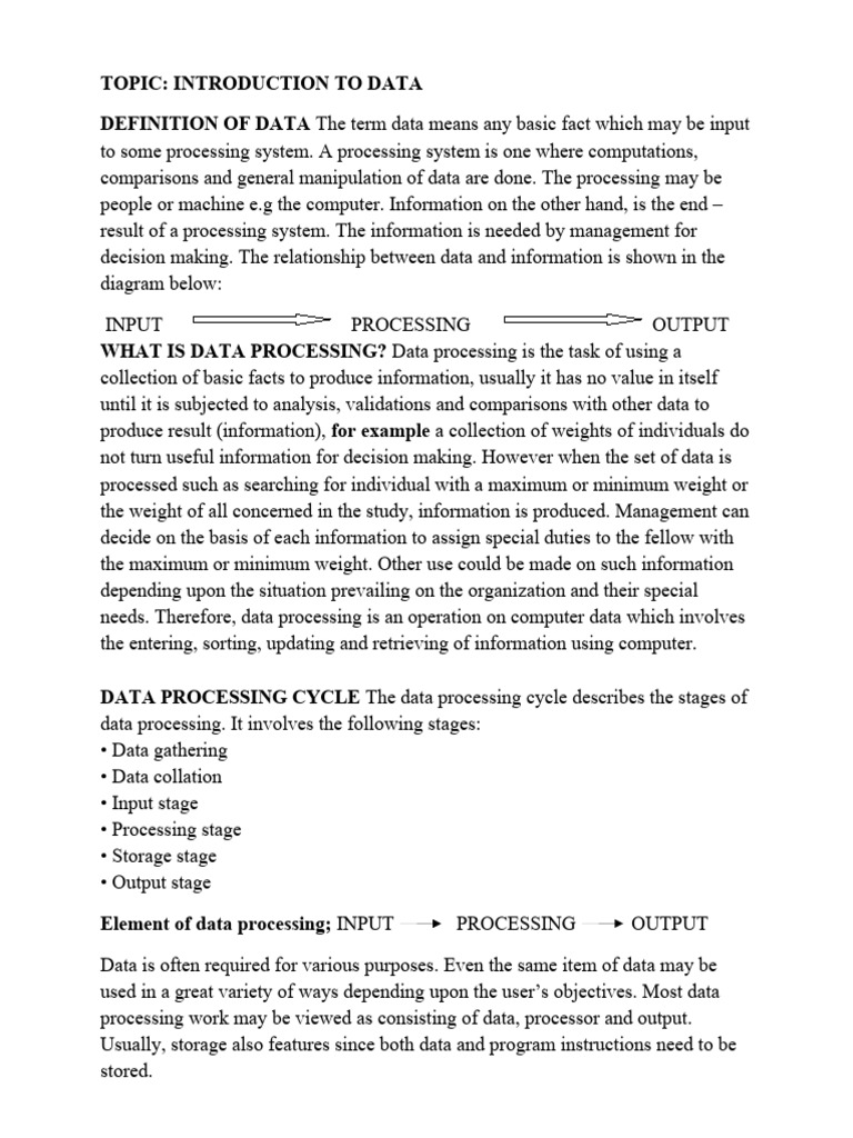 Data Processing Note | PDF | Software | Data